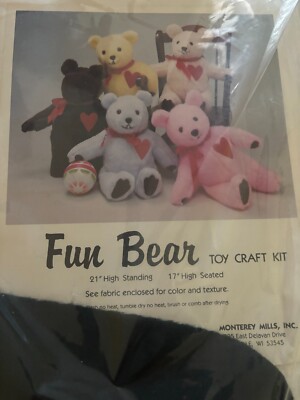 FUN BEAR TOY CRAFT KIT MEMORY BEAR KITS 17"-21" MEMORY BEAR TEMPLATE ...