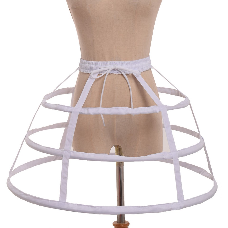 Women 3 Hoops Crinoline Short Cage Bustle Petticoat Hoop skirt for ...