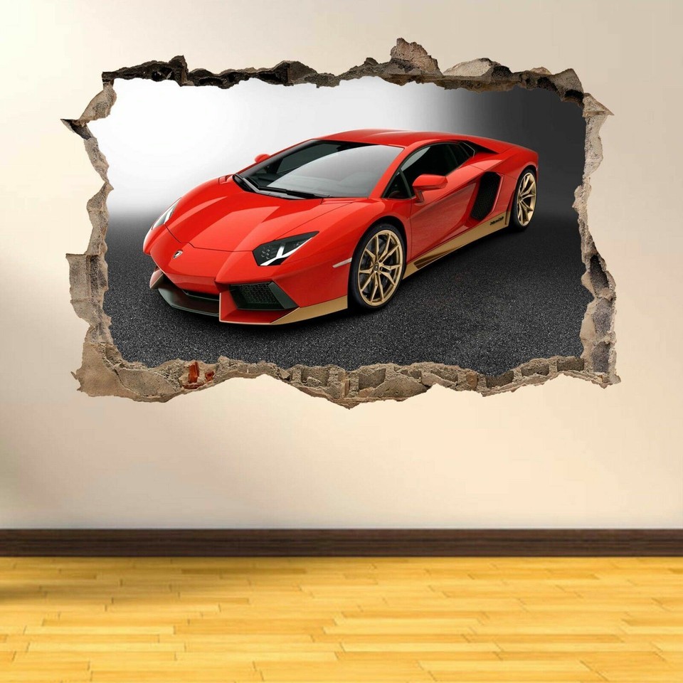 Supercar Sports Car Wall Sticker Mural Decal self-adhesive Print Art ...