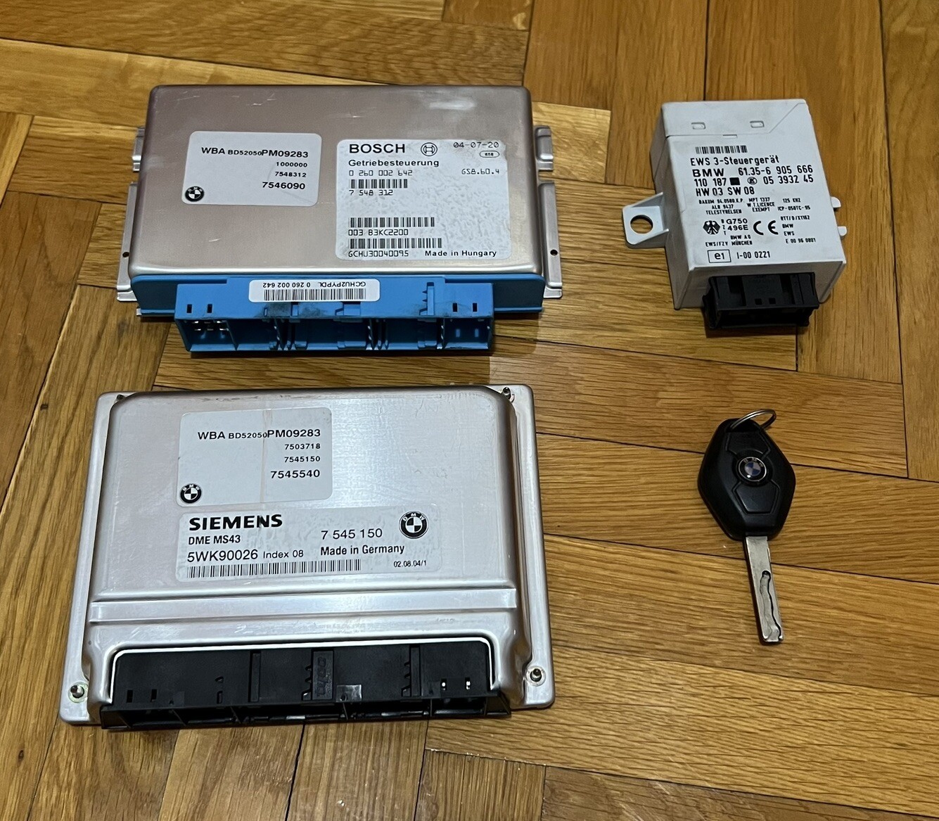 BMW E46 330Ci 330i MS43 M54B30 ECU PCM DME EWS Set AUTOMATIC | eBay