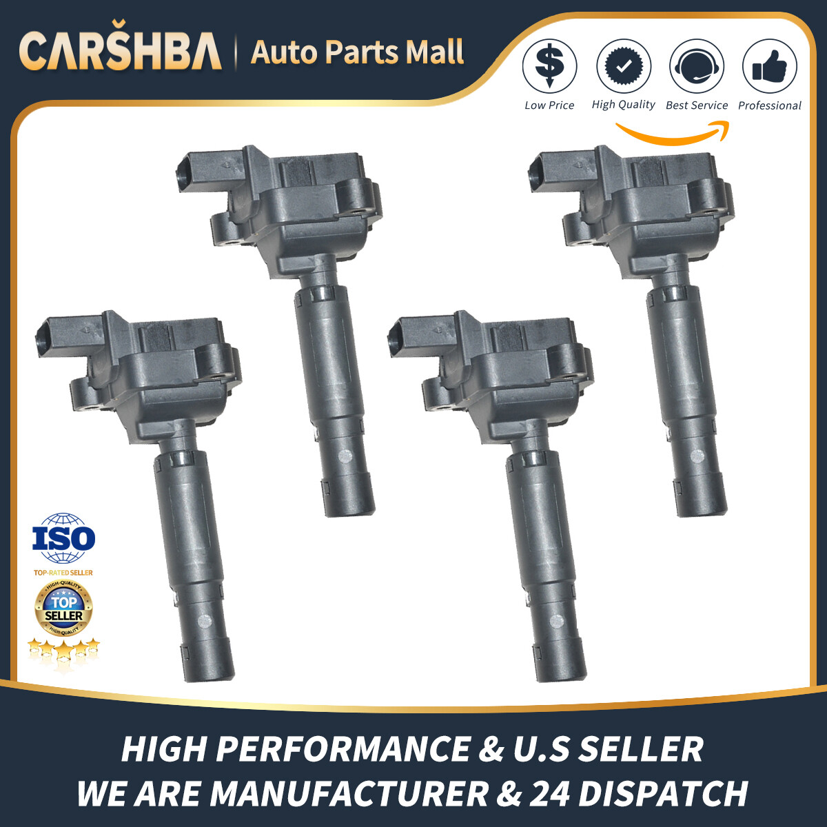 4* Ignition Coils for 2012-2015 Mercedes-Benz C250 SLK250 1.8L ...