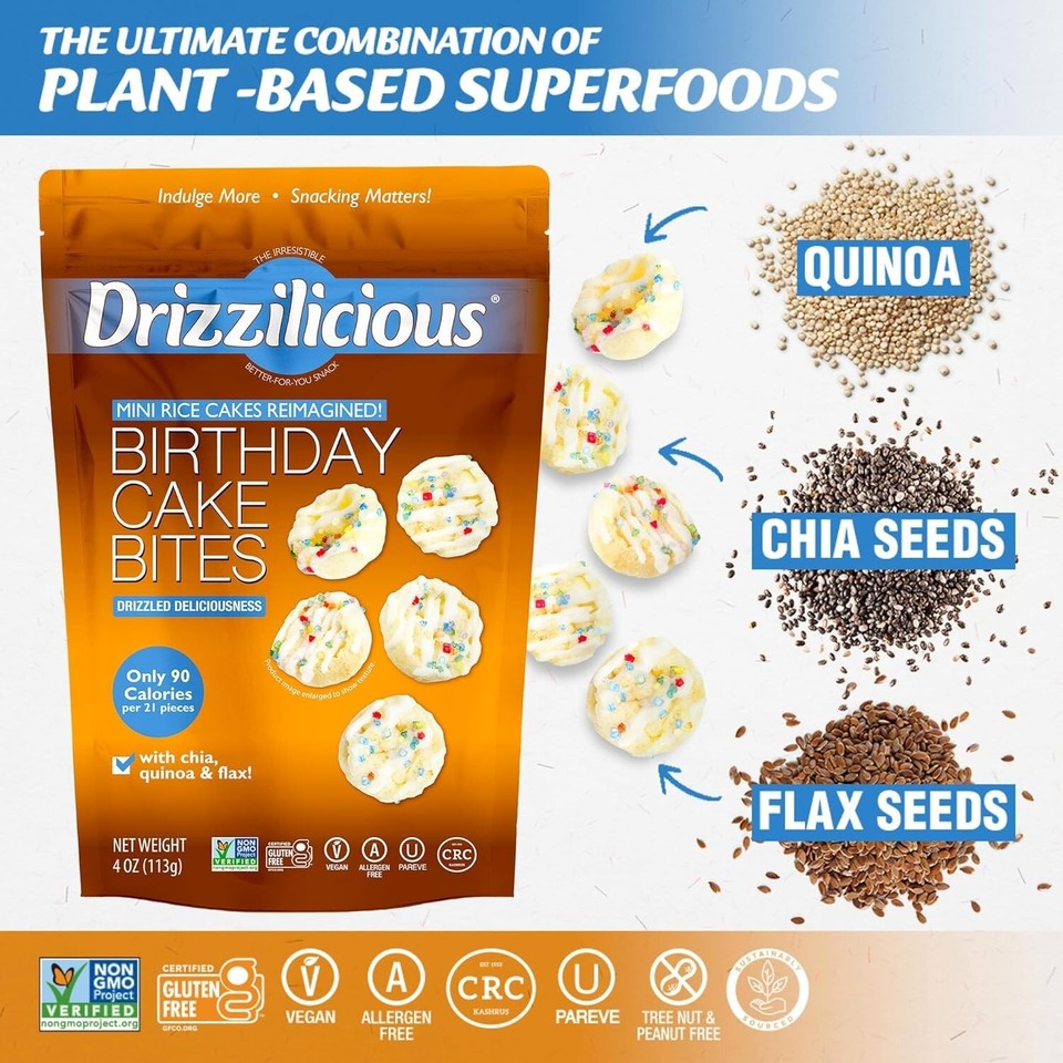 Drizzilicious Mini Rice Cake Healthy Crisps Snack Gluten Free Snacks ...