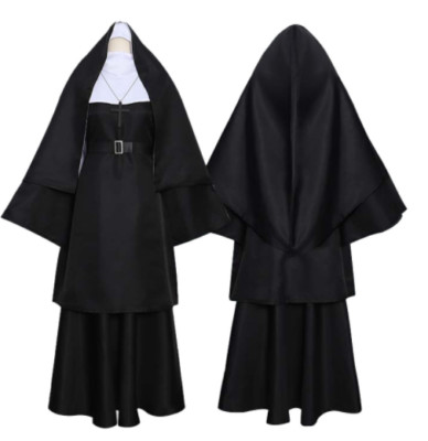 The Nun 2 Valak Cosplay Costume Conjuring Priest's Robes Halloween ...
