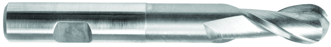 5/16" Cobalt Steel 2F Single End Ball End Mill - Extended Length - USA ...