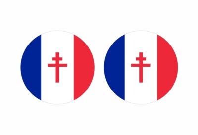 2x sticker flag decal round national circle roundel france french free ...