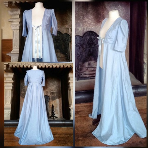 Regency Open Robe Gown Dress. Handmade. Unique. Costume. Jane Austen ...