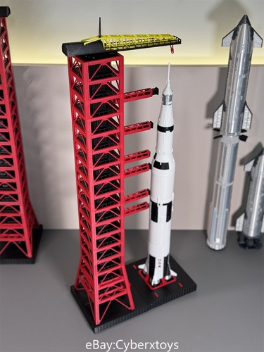 1/200 Scale NASA Saturn V with Launching Tower Frame Model 3D Build ...