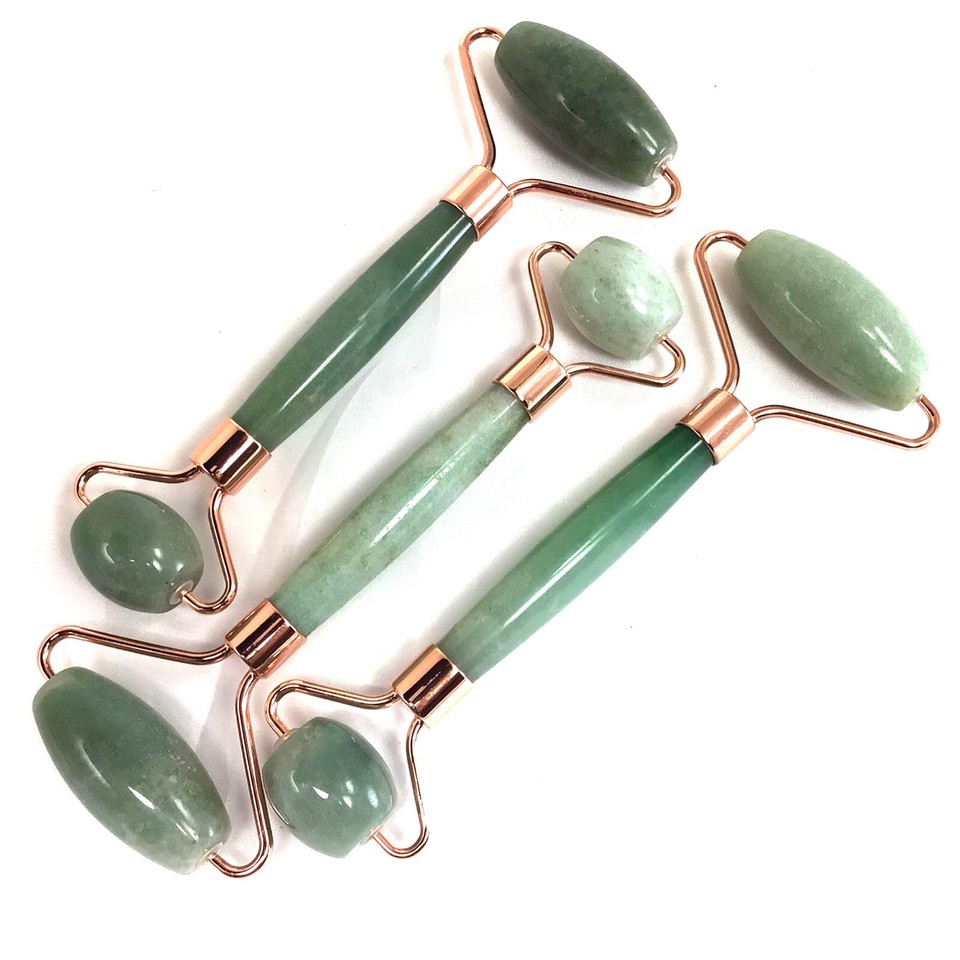 Superior Natural Gemstone Anti-Ageing Facial Massage Roller Tool Women ...