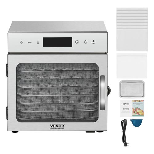 8 Trays Food Dehydrator Machine Stainless Steel 400W Jerky Meat Fruit ...