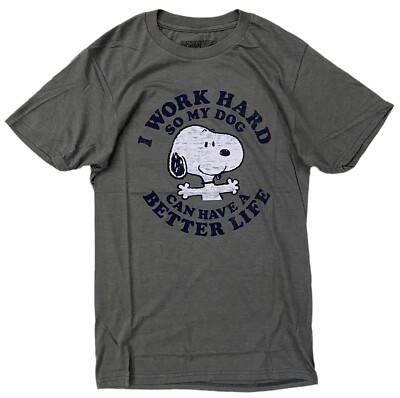 Snoopy Peanuts Men's T-Shirt Faded Distressed Print Genuine Merch Olive ...