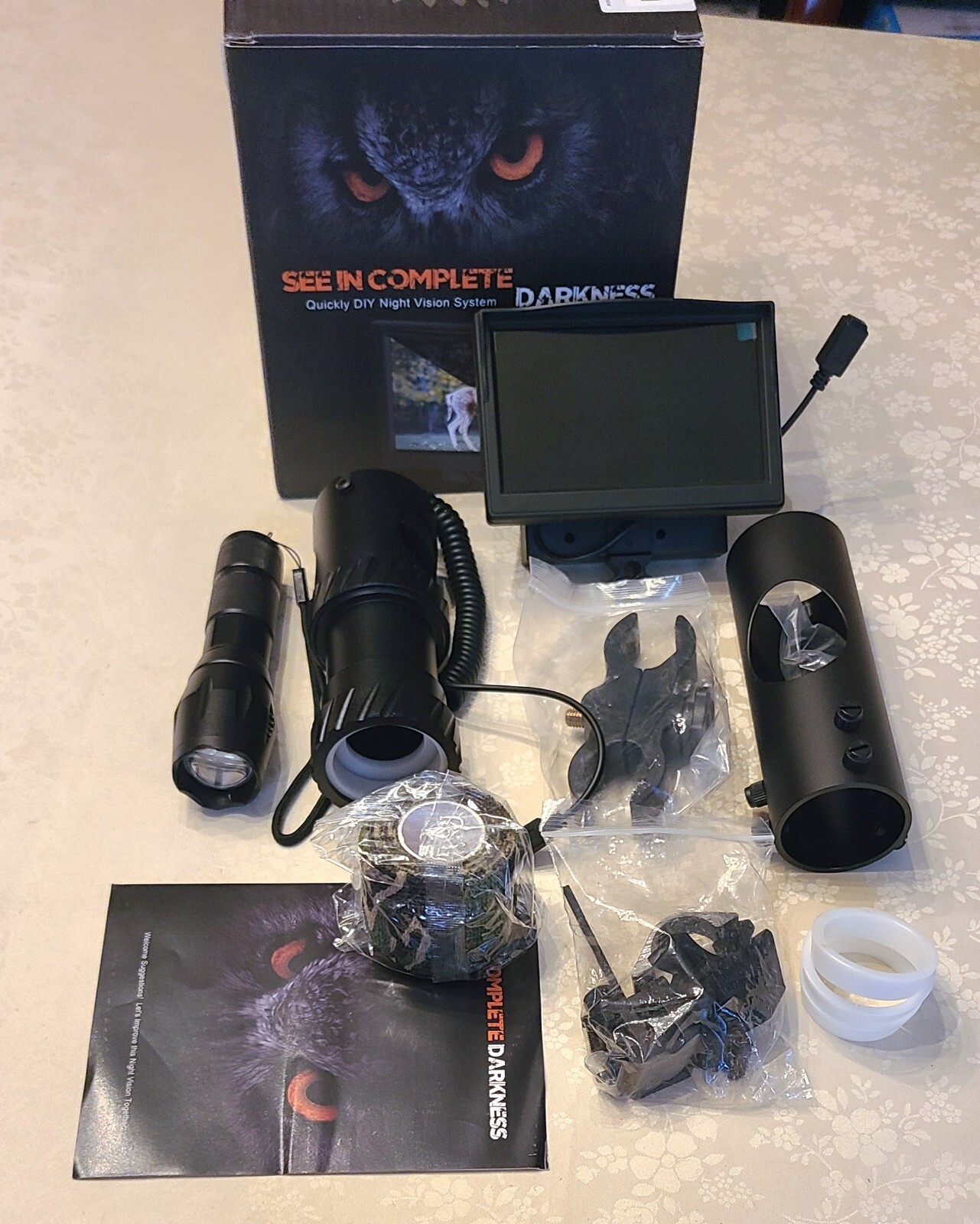 BESTSIGHT DIY Digital Night Vision Scope w Camera and 5" Portable ...