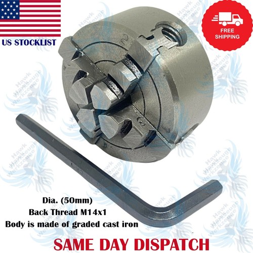 Lathe 50MM 4 Jaw Independent Chuck Dia. Threaded M14 x 1 Mini Lathes | eBay