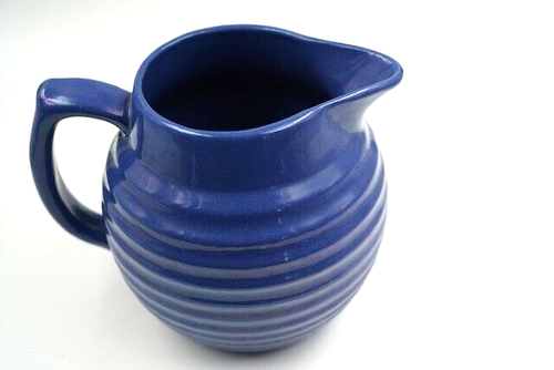 Vintage 1930's Bauer Pottery Ring Ware Cobalt Blue 2 Quart Pitcher | eBay