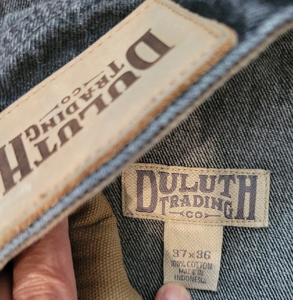 Duluth Trading Co Jeans Mens Black Dark Wash Straight Workwear Work ...