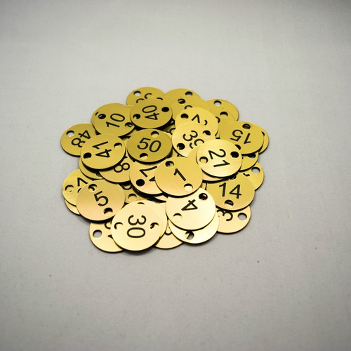 50 x 3cm 2 holes Engraved Number Discs, Table, Tags, Locker, Pub ...