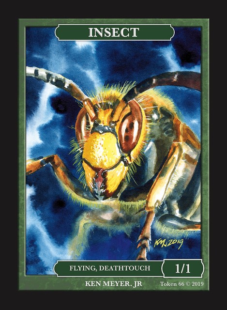 Insect Token Custom art by Magic Artist Ken Meyer Jr. MTG Magic the ...