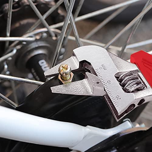 110mm Stubby Pocket Sized Adjustable Wrench Spanner with Ultra Slim 2mm ...