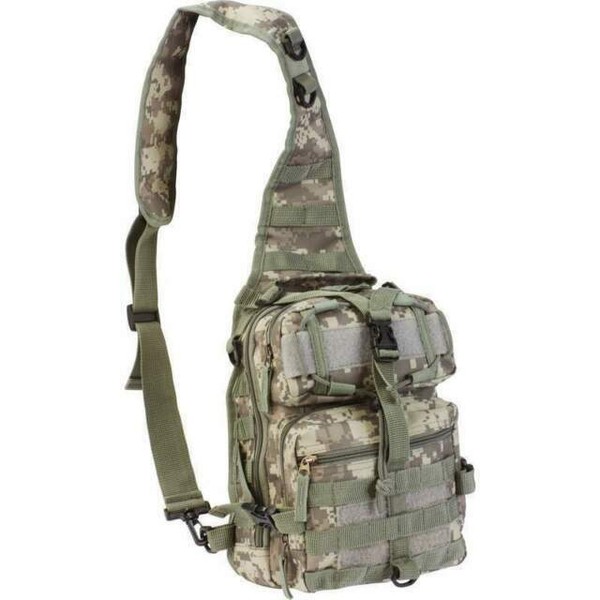 Camo Sling Backpack 11-Inch Digital Military Tactical Bag Hiking ...