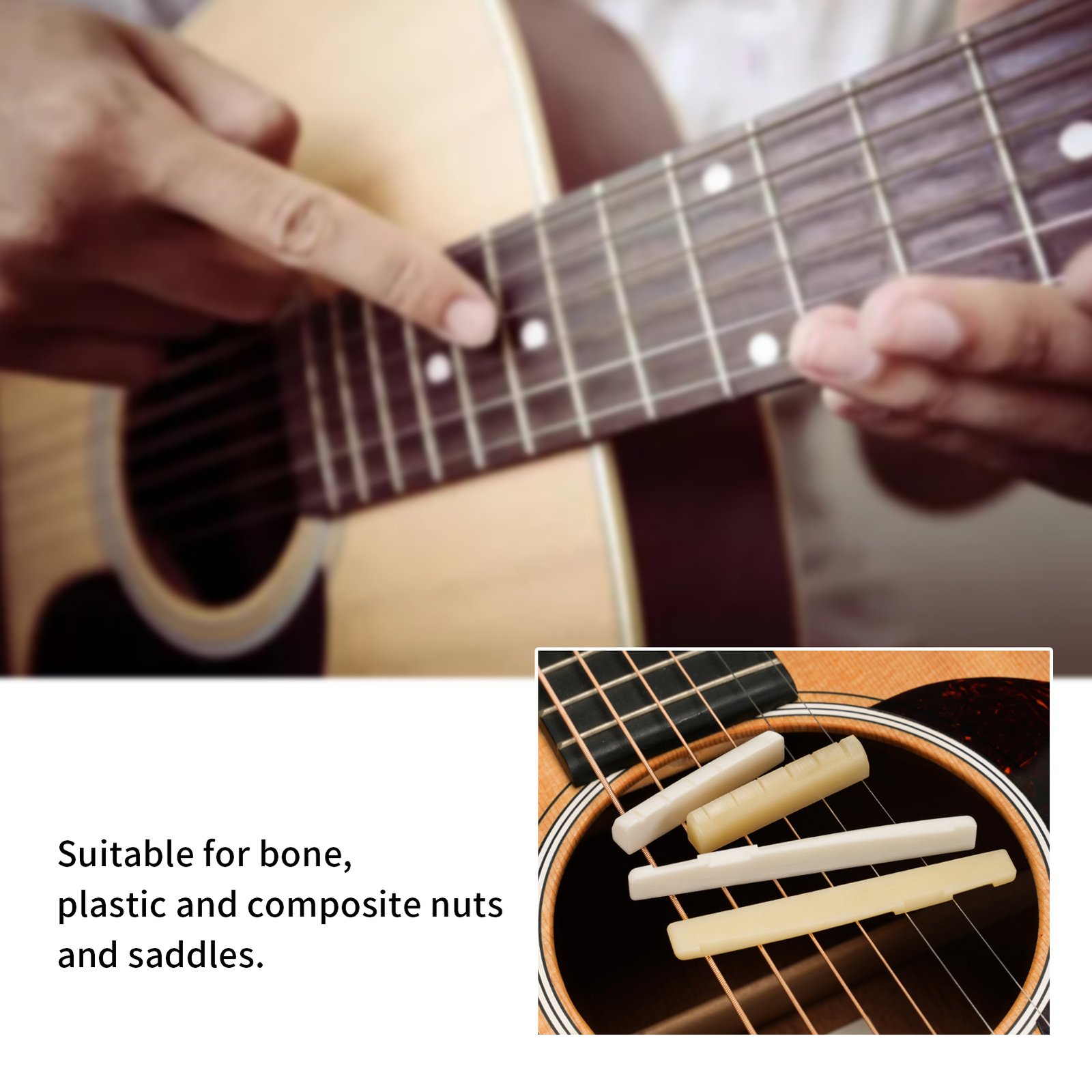 Adjustable Nut Bridge Sander Luthier Sanding Tool For Guitar Bass(Black ...