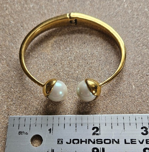 Kate Spade Pearls Cuff Open Hinged Bangle Bracelet | eBay