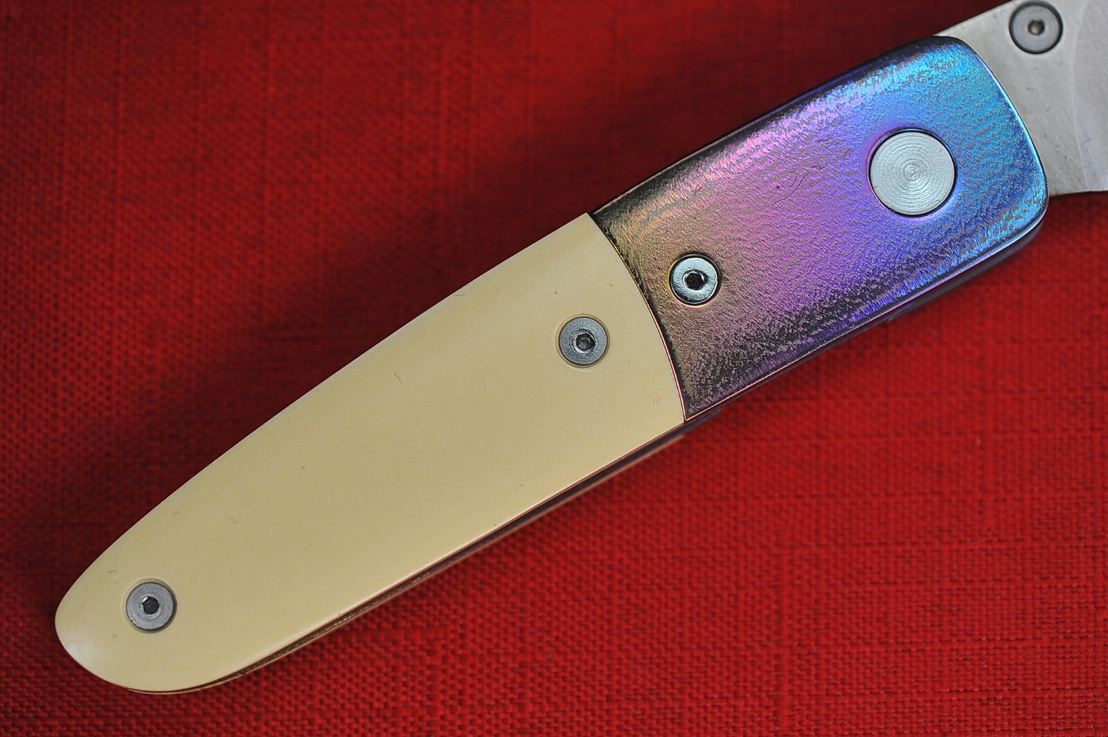 Benchmade Mel Pardue 850 ATS-34 Blade, Titanium Bolstered White Micarta ...