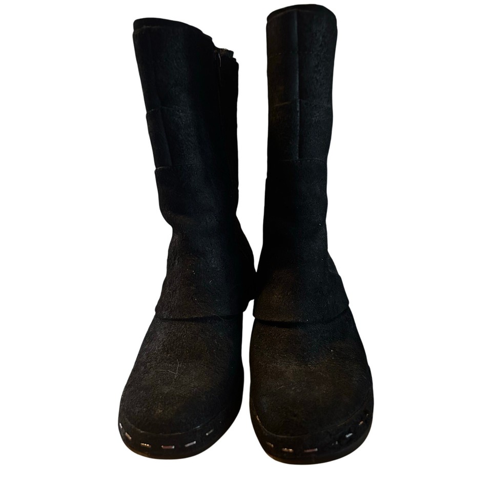 MERRELL Luxe Black Suede Leather Mid Calf Tall Boots Size 8 | eBay