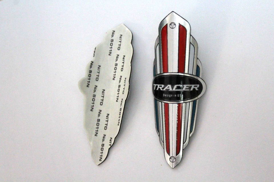 2PC Tracer Bicycle Head Badge Bike Head Tube Tag Logo Decal Sticker ...