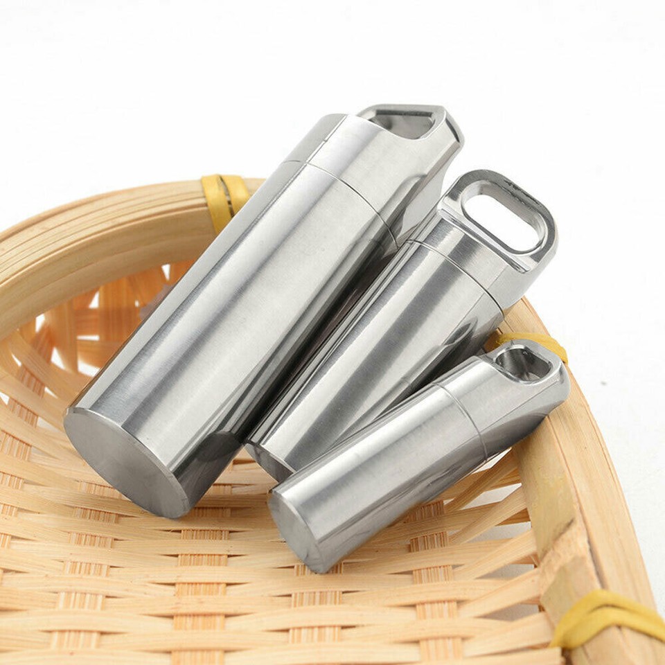 EDC Pill Case Capsule Medicine Outdoor Tool Organizer Pendant Necklace ...