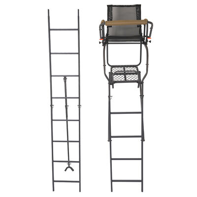Steel Hunting Ladder Tree Stand Tree Step Powder Coated 15 to 18 FT w ...