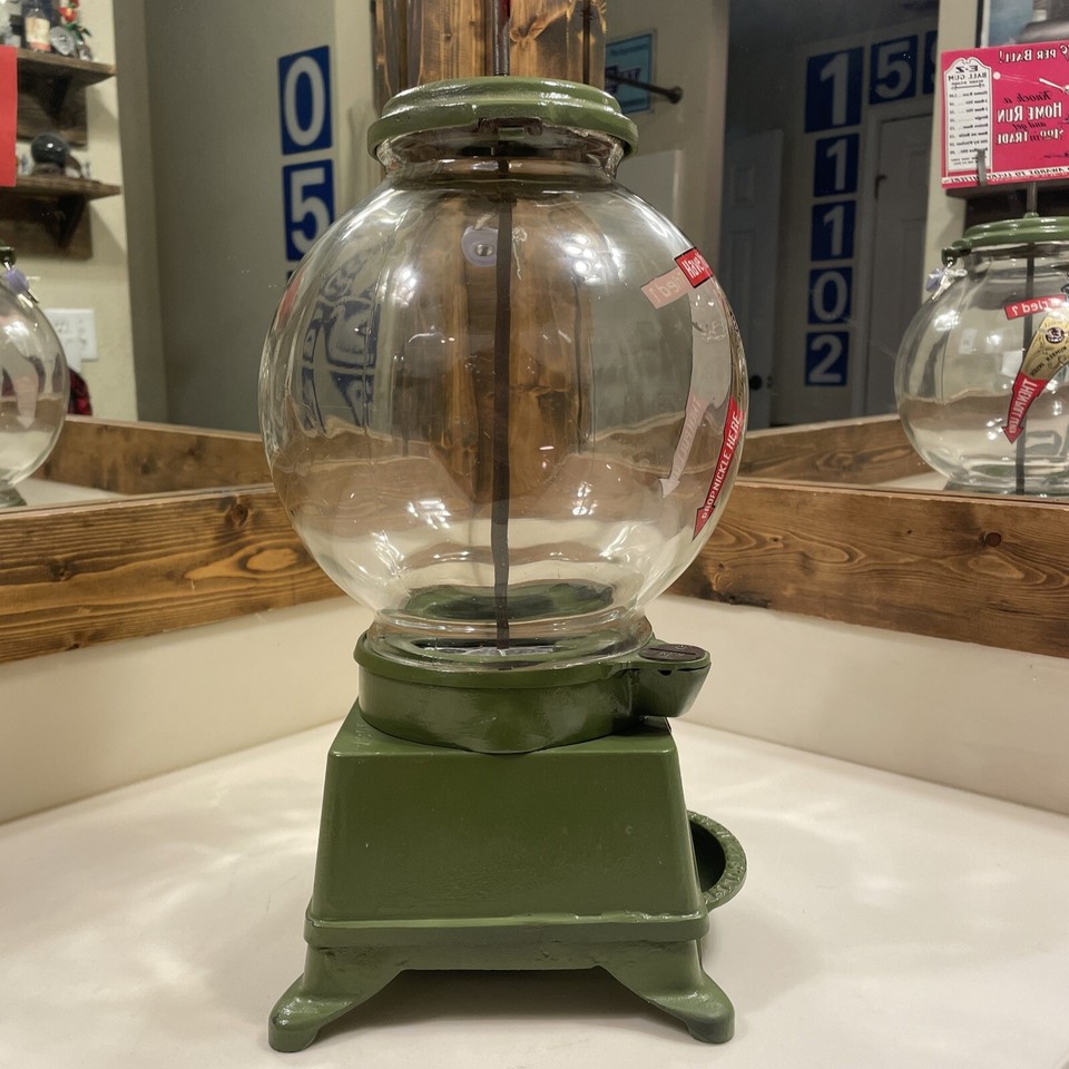 Ad-Lee Novelty Co E-Z-Ball Gum Machine Green Gumball Vintage | eBay