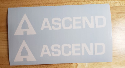 ascend 2 Pcs fishing Kayak Canoe Boat sports Sticker Vinyl Decal USA 10 ...