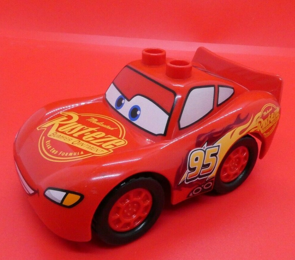 LEGO Duplo Pixar Cars LIGHTNING MCQUEEN Rust-eze #95 Car Figure | eBay