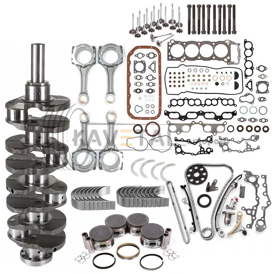 3RZ-FE 2.7L Engine Rebuild Piston Gasekt Kit - Crankshaft Rods Timing ...