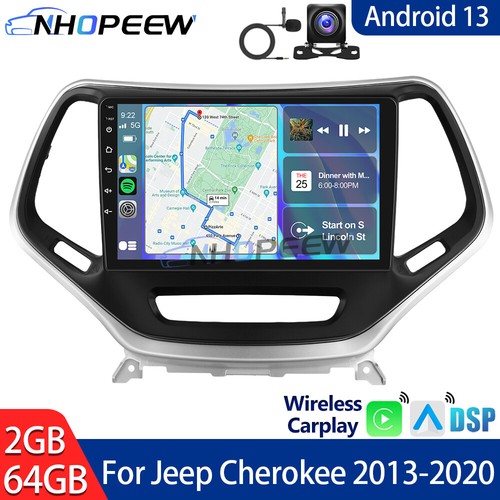 64GB Android 13 Carplay Car Stereo Radio GPS NAVI BT For Jeep Cherokee ...