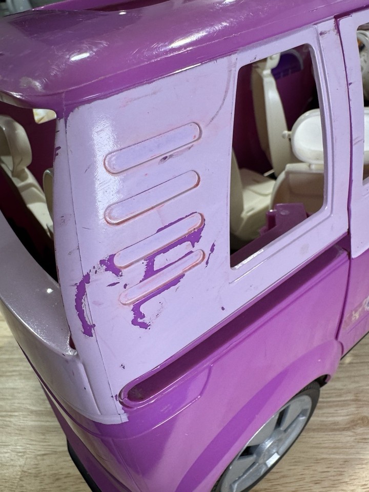 2002 Barbie VW Bus Pink Volkswagen Van Horn Doesn’t Work Vtg Mattel ...