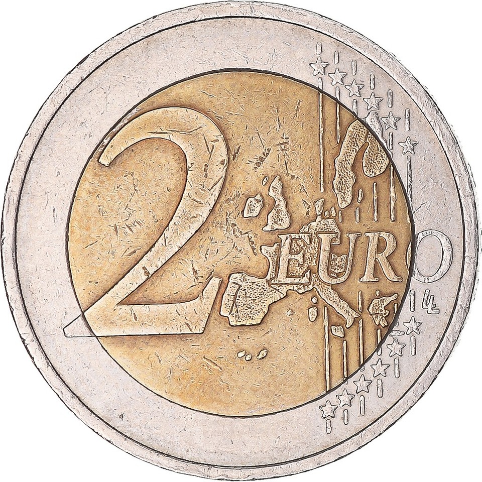 Deutschland, 2 Euro, Trial Turning Star with 5DM edge, SS, Bi-Metallic ...