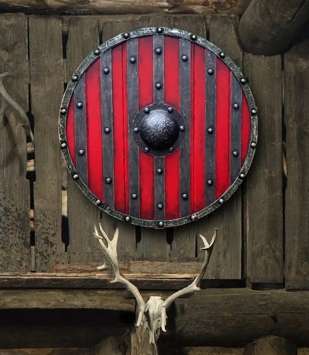 King Bjorn Ironside Battleworn Viking Shield Authentic LARP SCA Replica ...