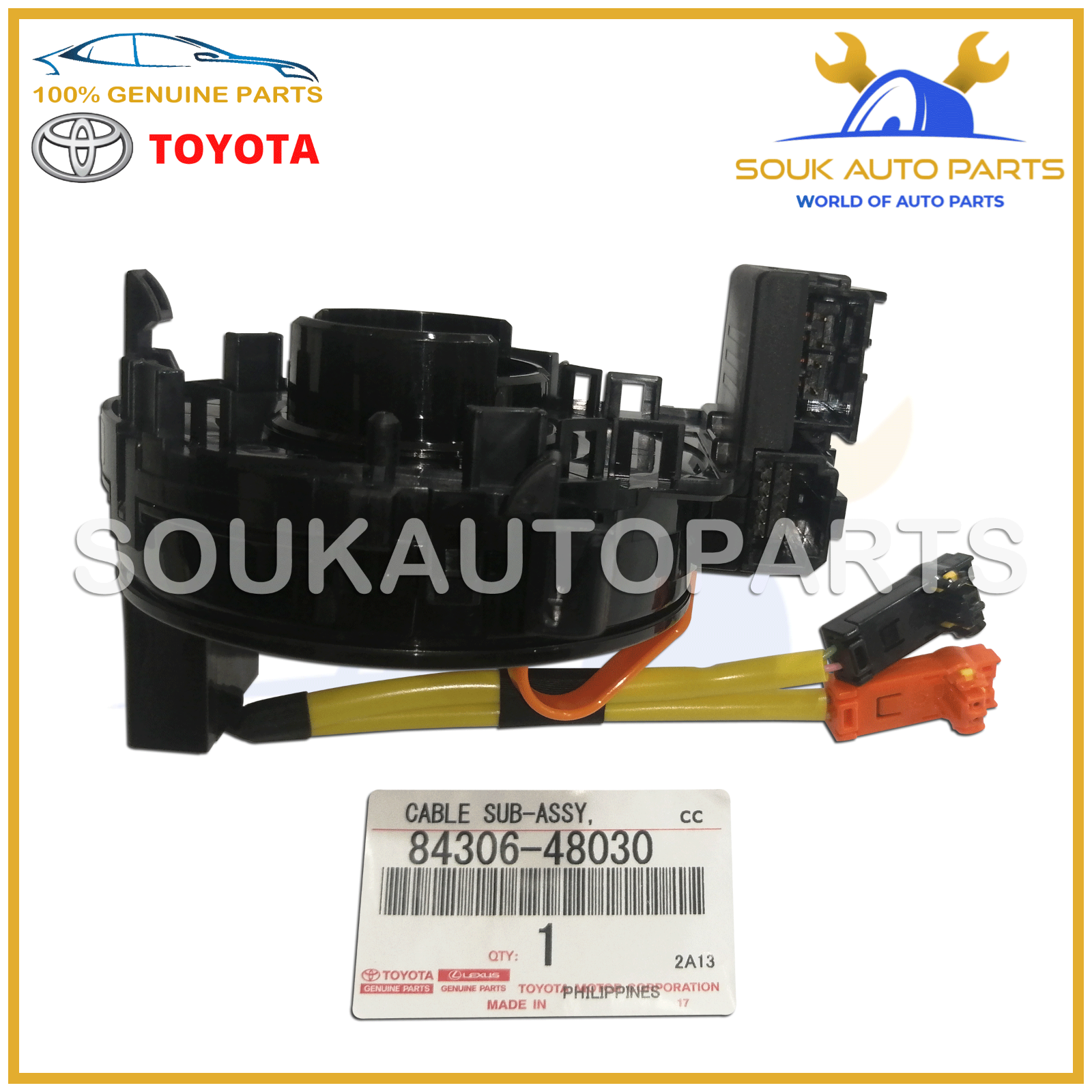 84306-48030 Genuine Toyota CABLE SUB-ASSY, SPIRAL 8430648030 OEM | eBay