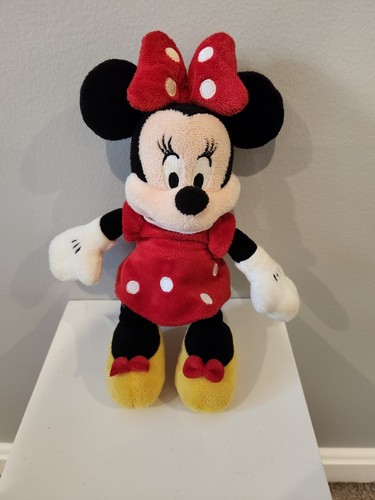 Disney Store Minnie Mouse Plush Stuffed Toy 9" Classic Red Dotted ...