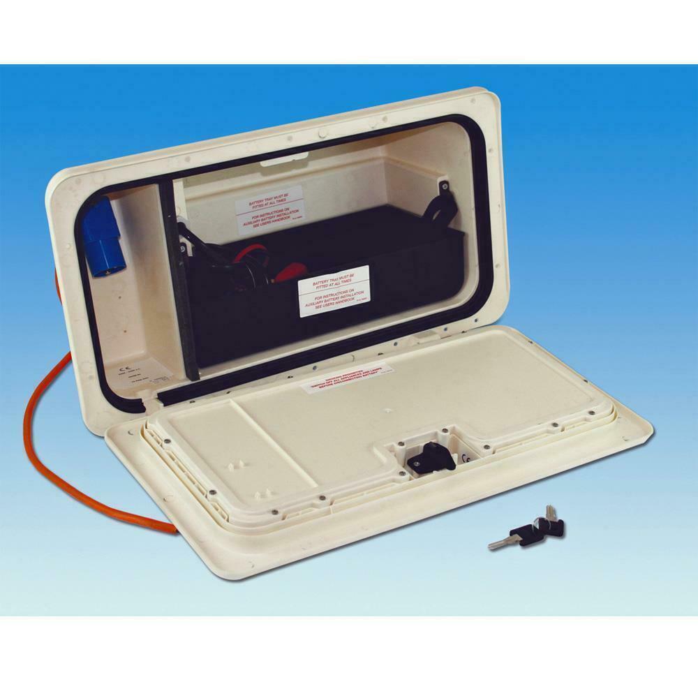 Battery Box And Door Locker System NBBS White Caravan Motorhome ...