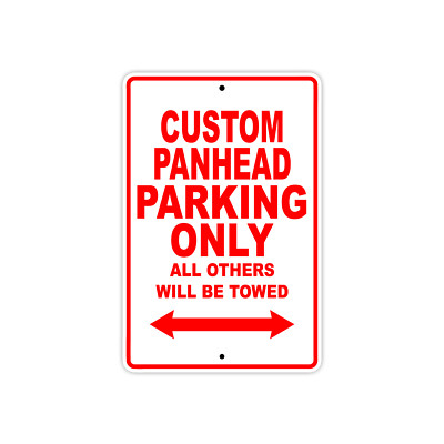 Custom Panhead Parking Only Motorcycle Bike Novelty Notice Aluminum ...