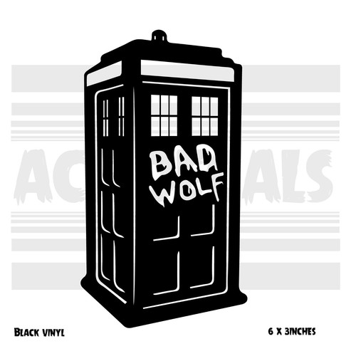 Dr. Who - Bad Wolf Tardis - Vinyl Car Laptop decal sticker | eBay