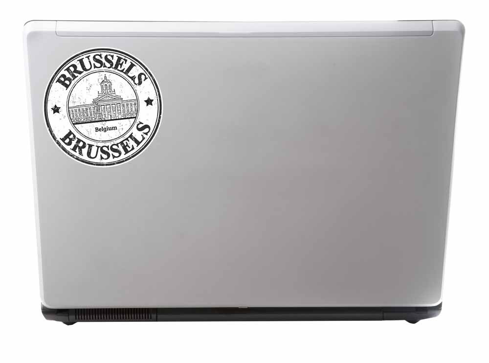 2 x 10cm Brussels Belgium Vinyl Sticker Decal Travel Luggage Tag Laptop ...