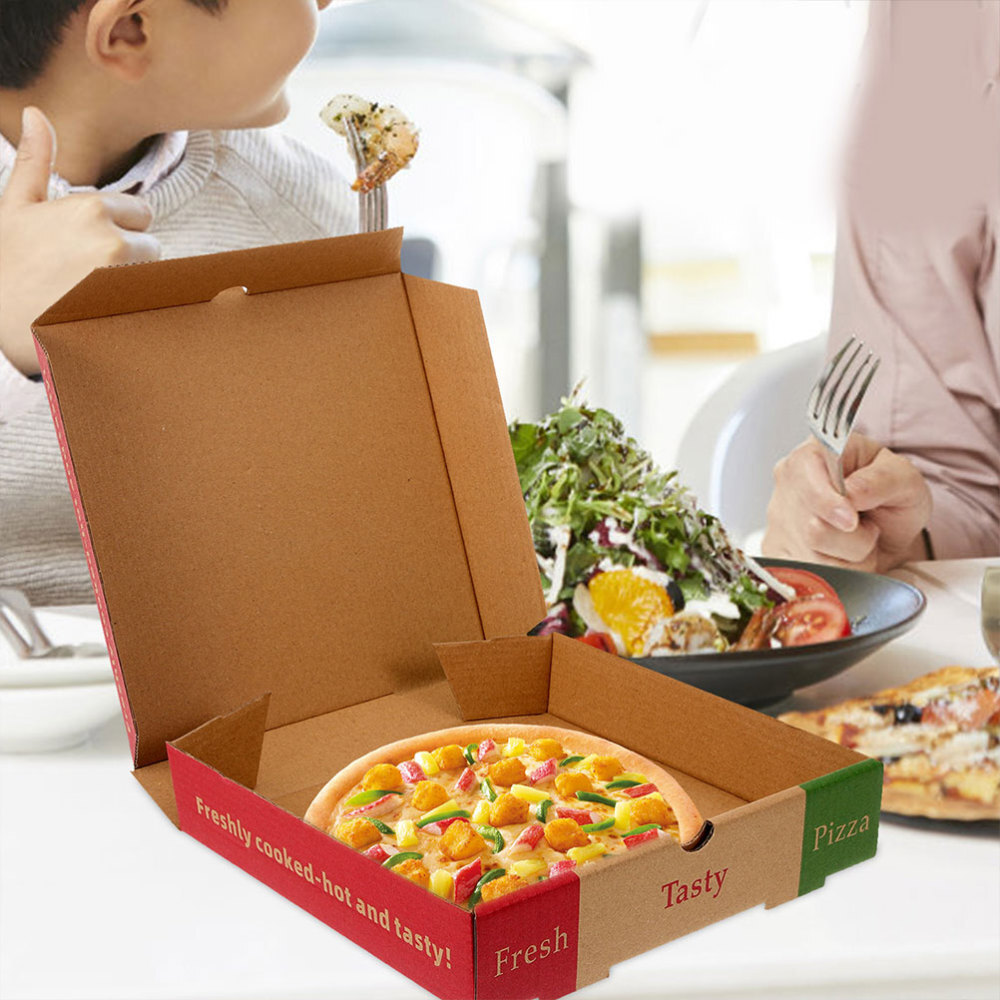 10pcs Pizza Wrapping Case Food-grade Paper Pizza Storage Box 8in Pizza ...
