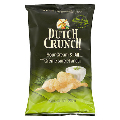 Old Dutch Crunch Sour Cream & Dill Potato Chips, 200g/7.1 oz ...