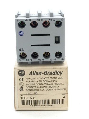 AB 100-FA31 Aux Contact Block 3 NO 1NC Front Mount Ser A fits Allen ...