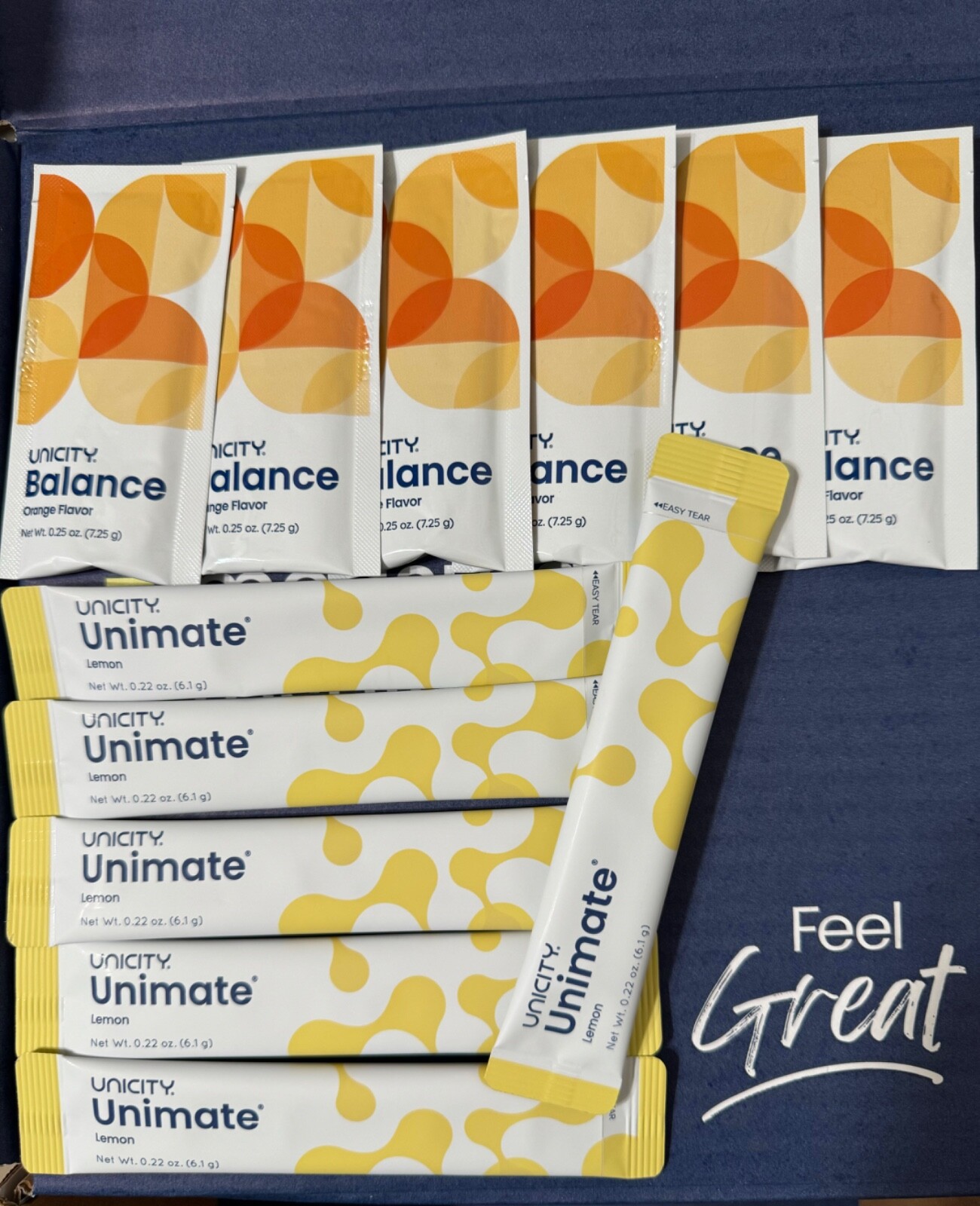 Unicity Feel Great Combo - Balance 6 packs & Unimate Lemon 6 packs ...