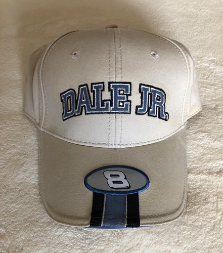 Dale Earnhardt Jr Cap Strap Back Mens NASCAR Chase Beige Blue Budweiser ...