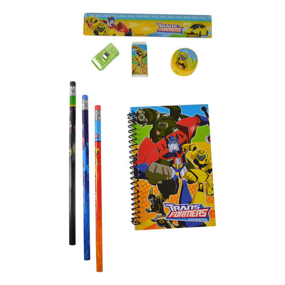 New TransFormers Pencils Note-Pad Eraser Sharpener Ruler Stationery Set ...