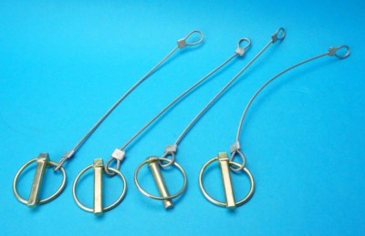 4 x 8mm Lynch Pin with Plastic Coated Cable - Trailer Tail Gate for ...